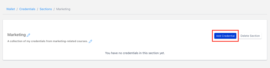 How to share multiple credentials on a link (Web)