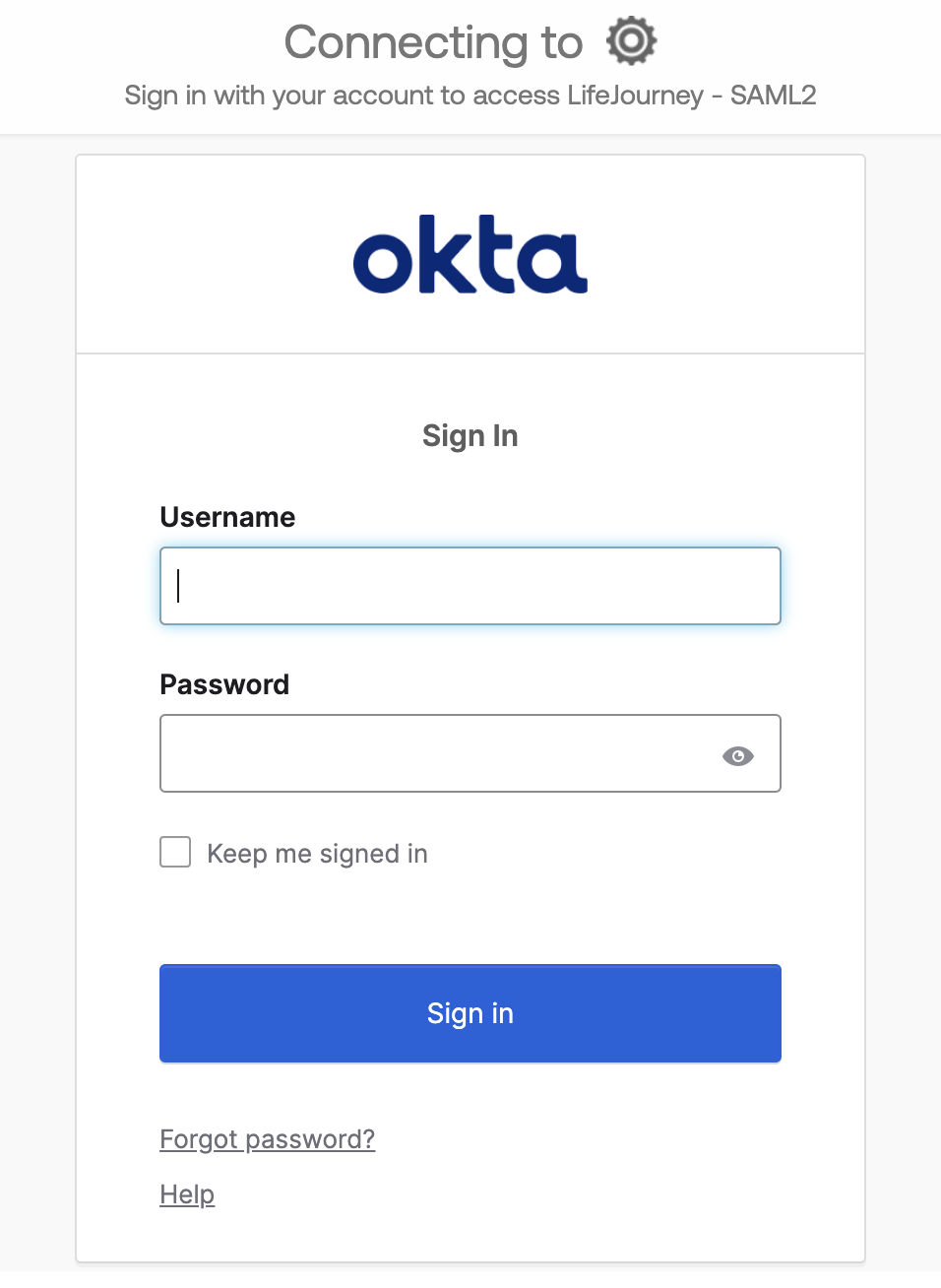 How to login to LifeJourney using Single Sign On from your institution