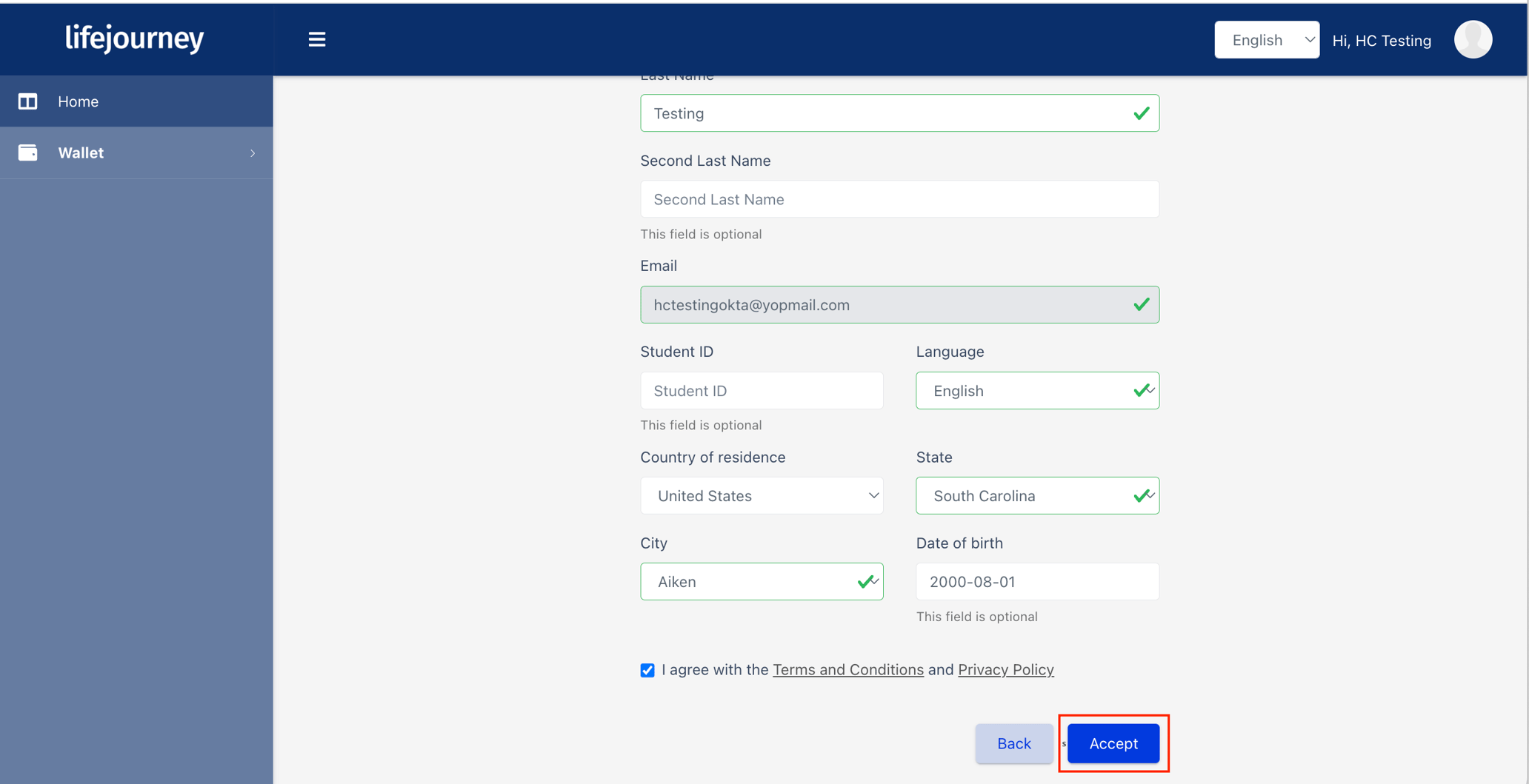 How to login to LifeJourney using Single Sign On from your institution