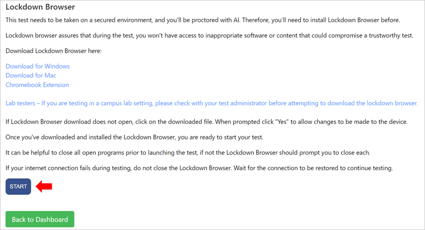 Installing the Respondus Lockdown Browser