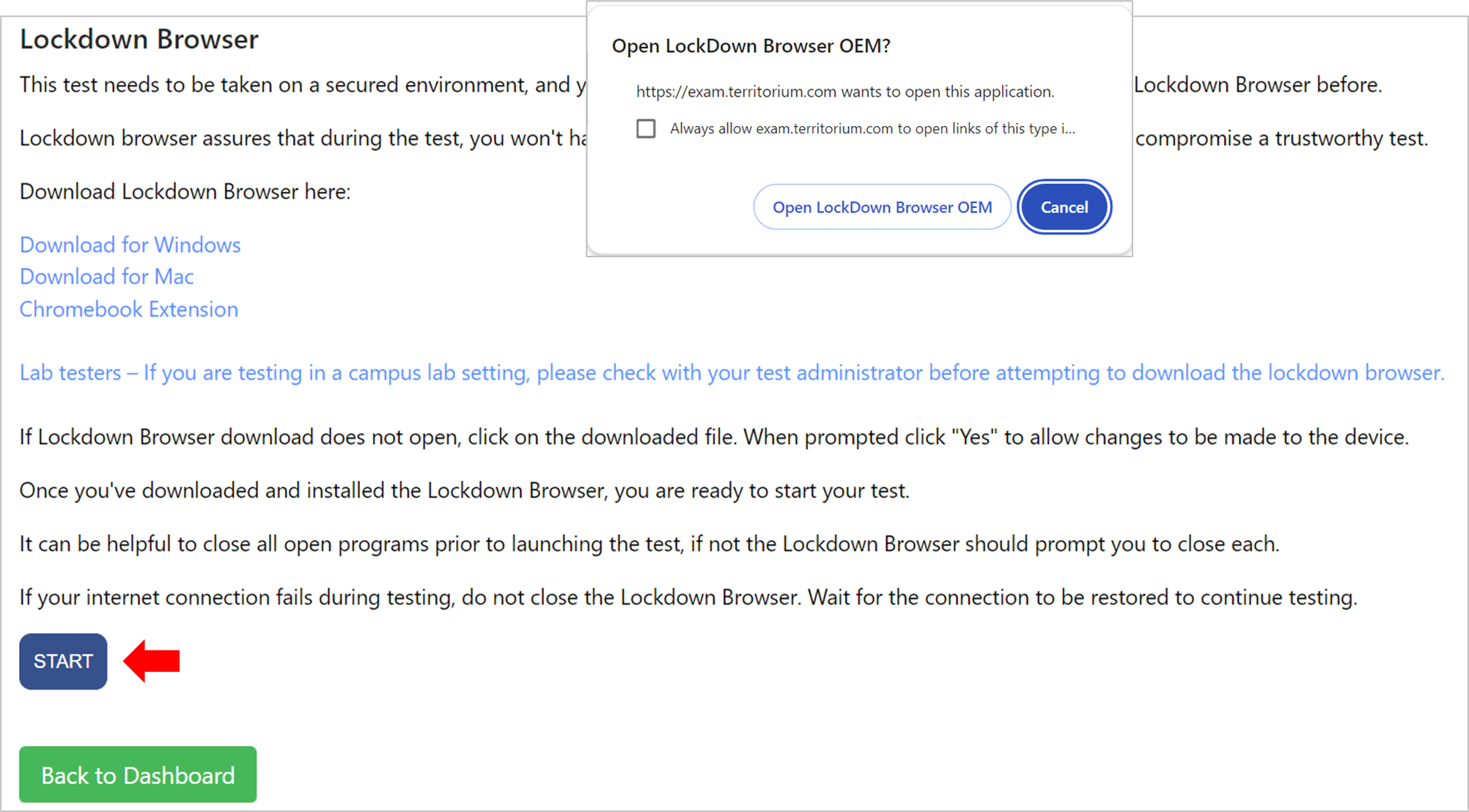 Installing the Respondus Lockdown Browser