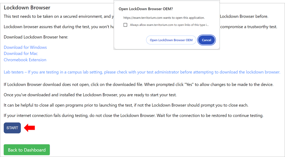 Installing the Respondus Lockdown Browser