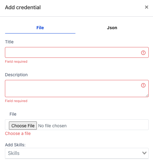 How to manage self-asserted and imported credentials